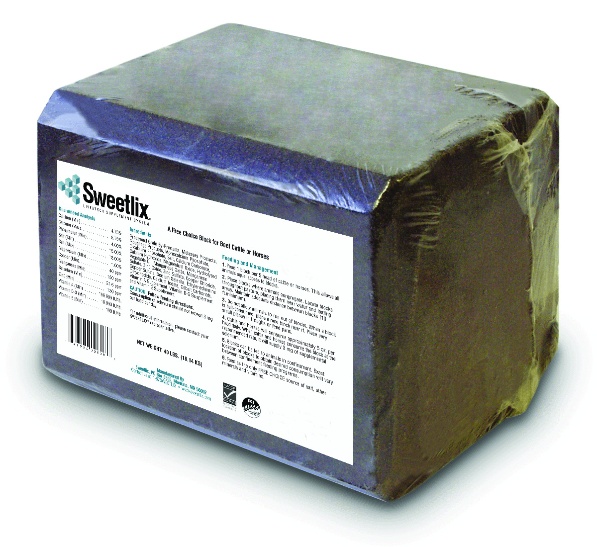 Sweetlix 74561 Feedlot Mineral Buffer Block Pressed